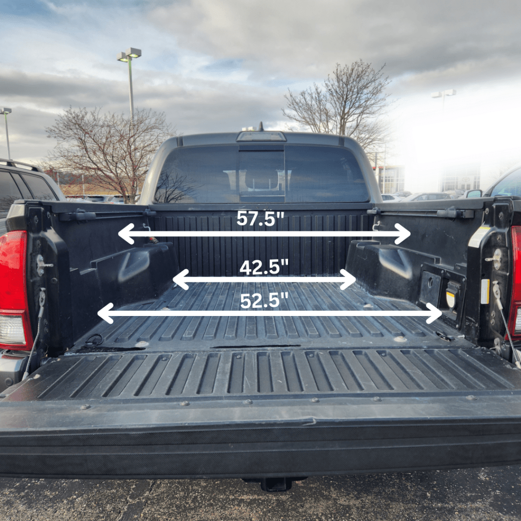 Toyota Tacoma Bed Dimensions (3rd Generation Short Bed) - Pawsitively ...